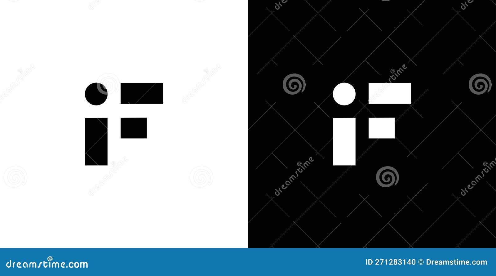 Modern and Elegant IF Logo Design Stock Vector - Illustration of ...