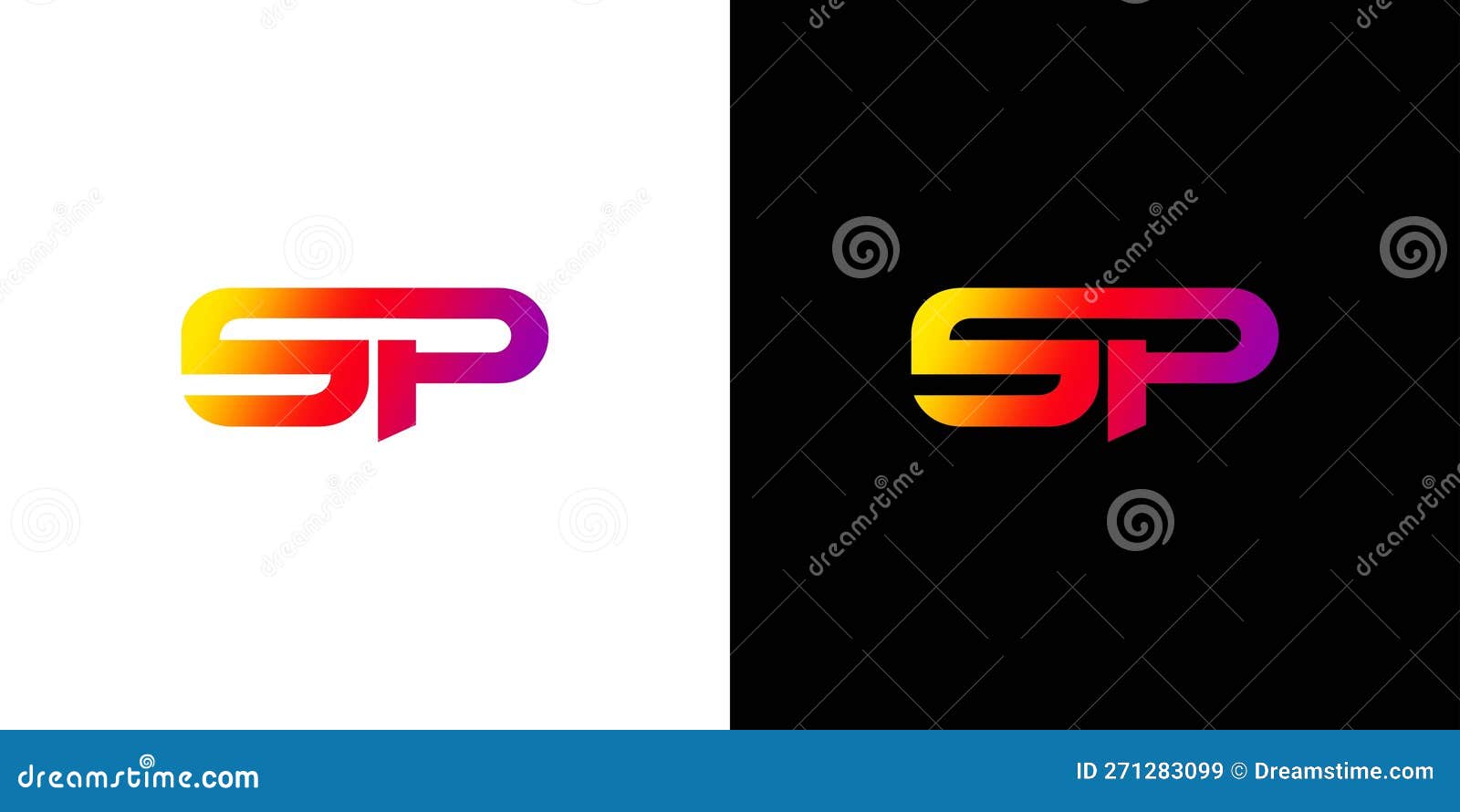Modern and Elegant SP Logo Design Stock Vector - Illustration of ...