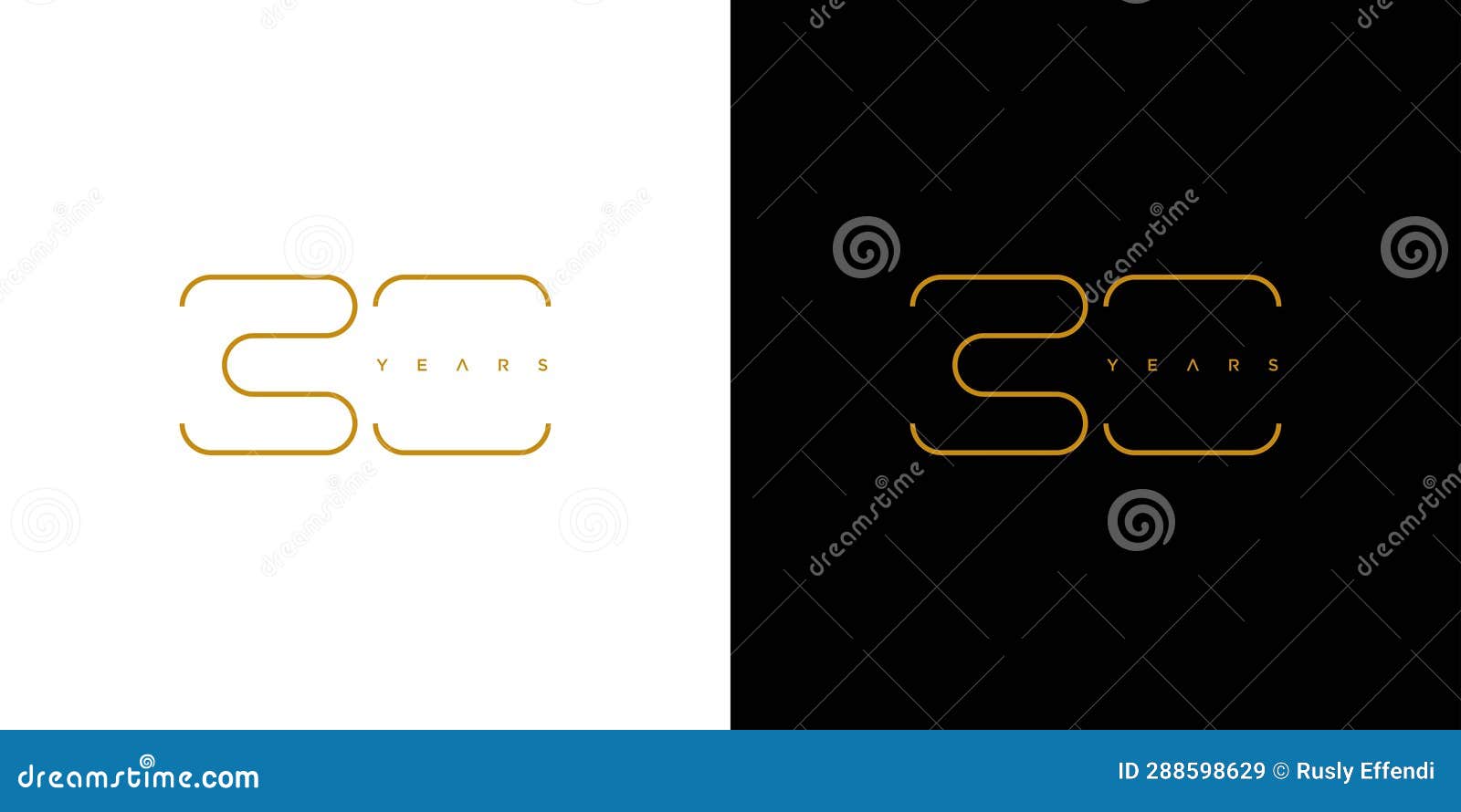 Modern and Elegant Number 30 Logo Design Stock Illustration ...