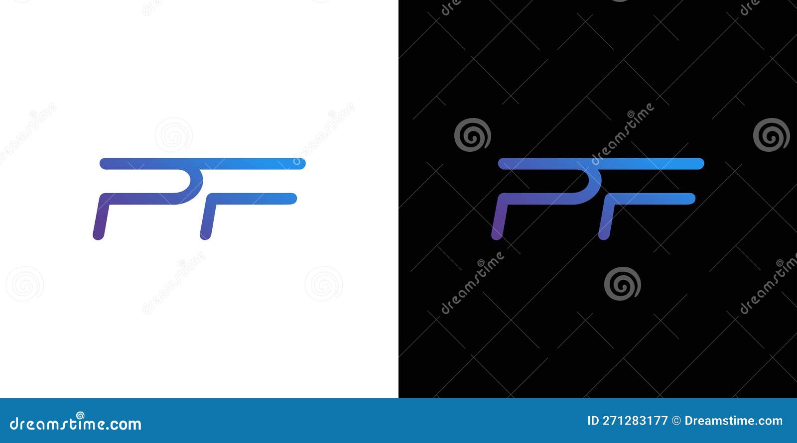 Modern and Elegant PF Logo Design Stock Vector - Illustration of symbol ...