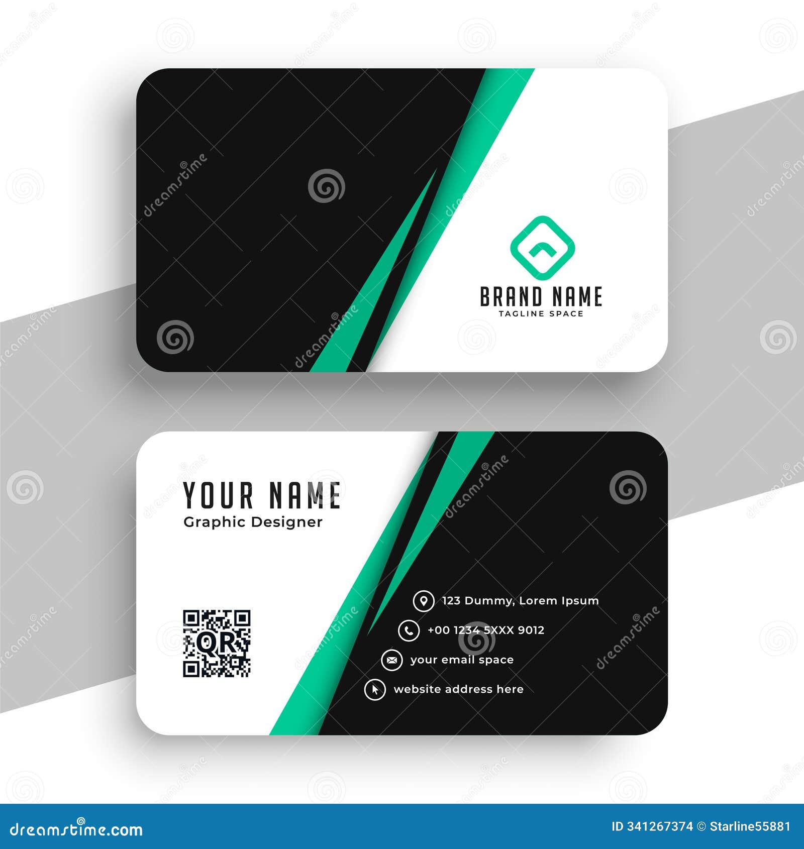 Modern and Elegant Professional Visiting Card Layout for Office Contact ...
