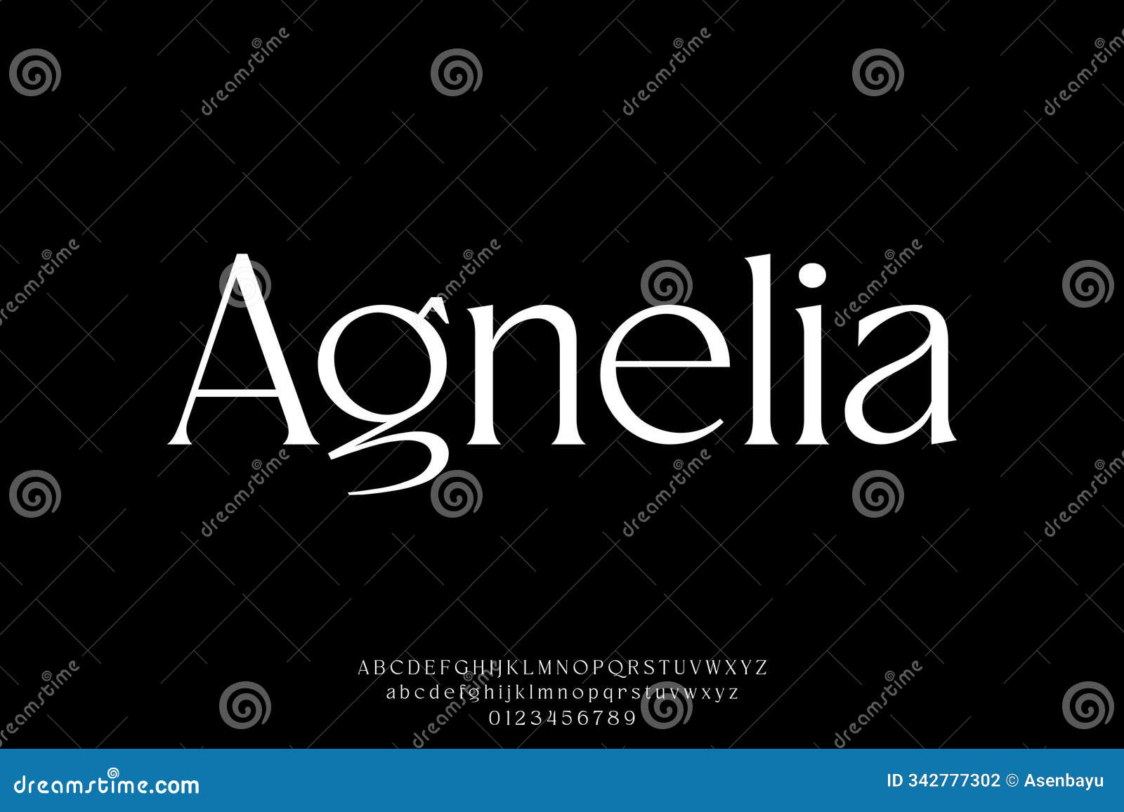 Elegant Sharp Serif Alphabet Display Font Vector. Silver Fang Typeface ...