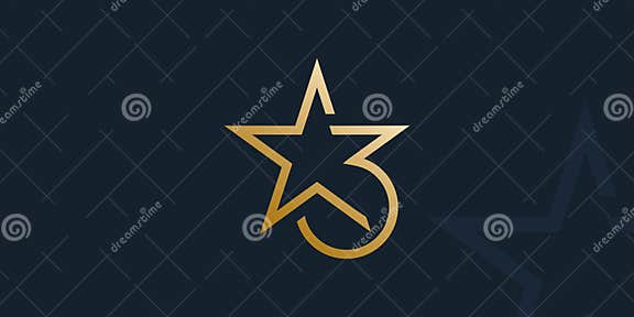 Modern and Elegant 3 Star Logo Stock Vector - Illustration of exclusive ...