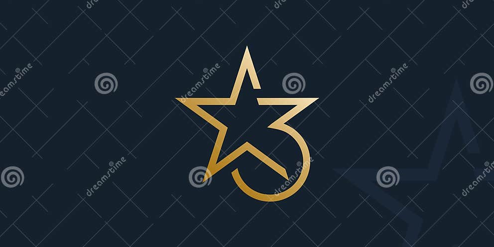 Modern and Elegant 3 Star Logo Stock Vector - Illustration of exclusive ...
