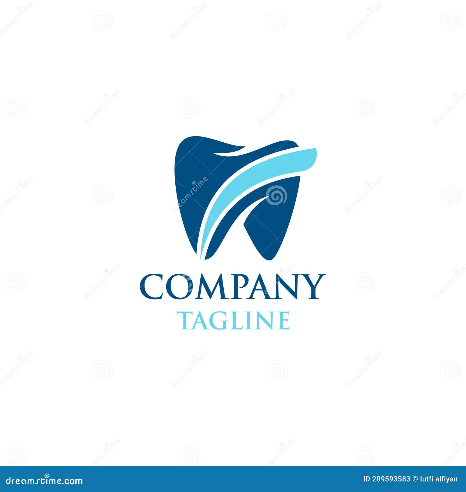 Modern and Elegant Tooth Dental Logo Concept Stock Vector ...