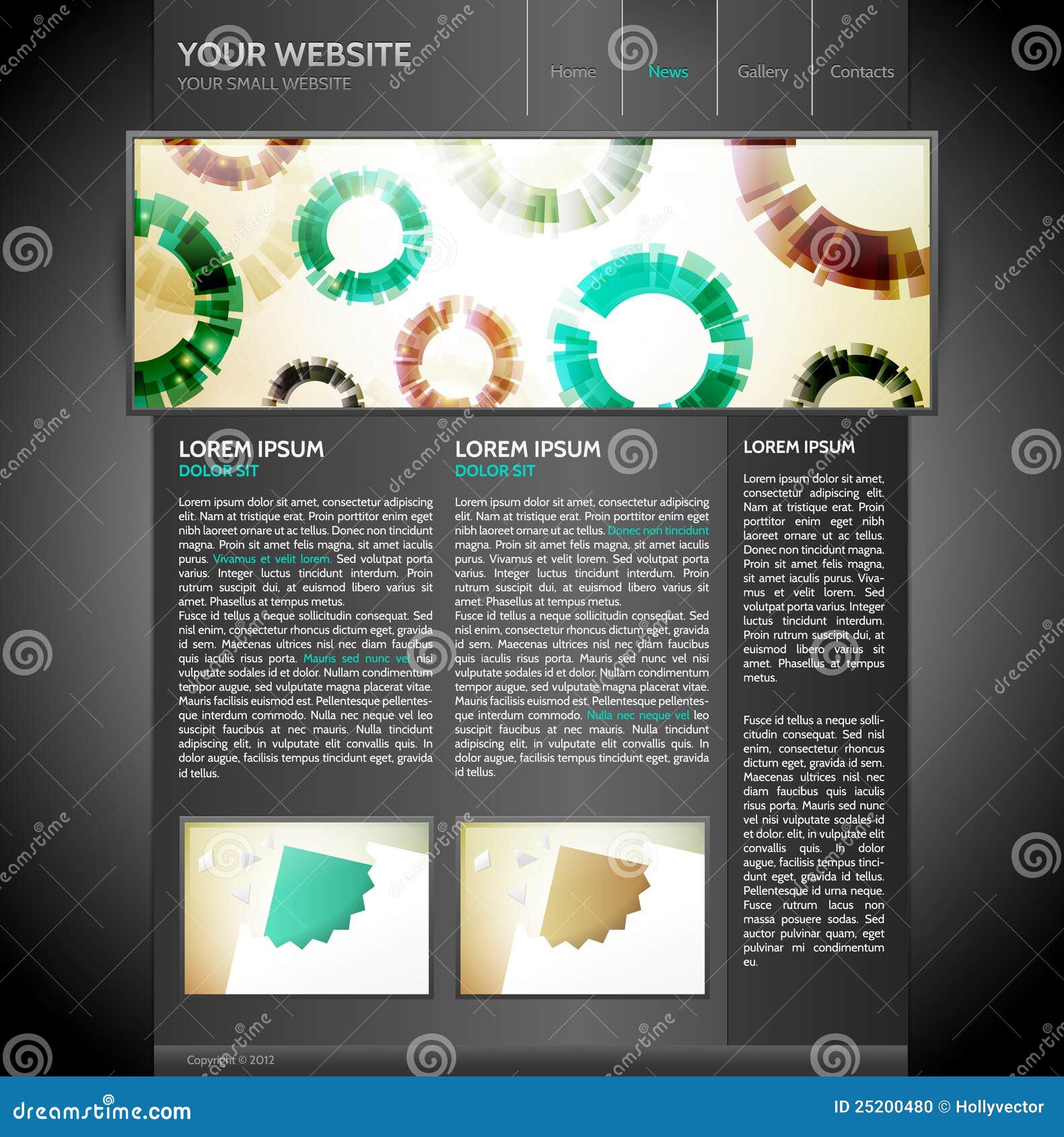 Modern and Elegant Website Template Stock Illustration - Illustration ...