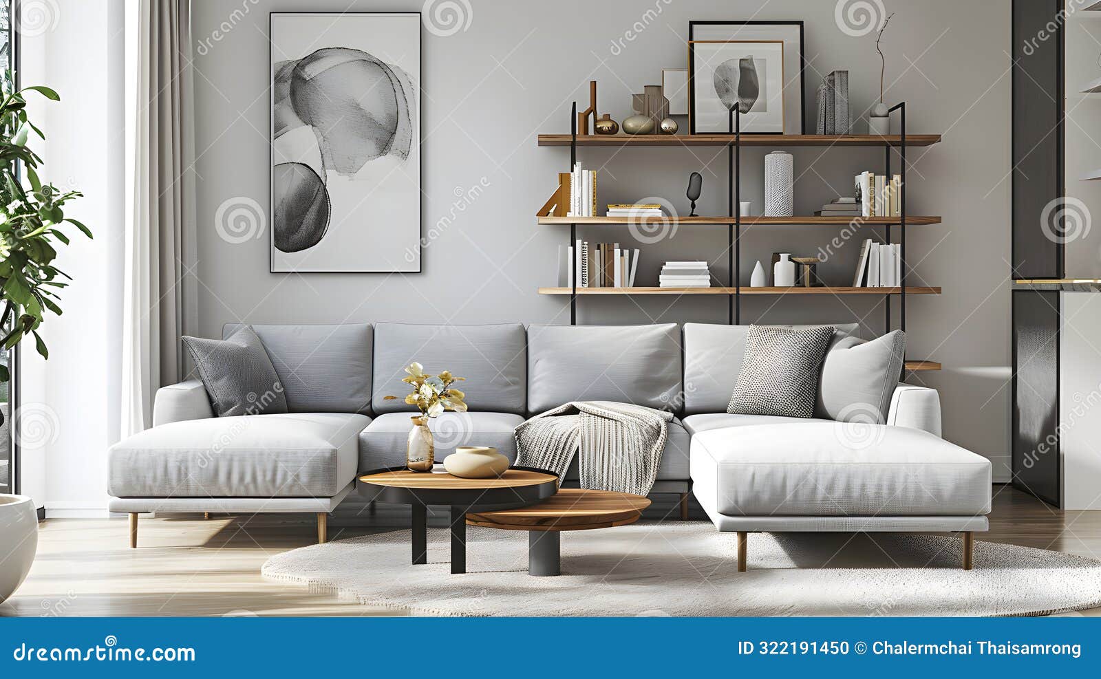 Modern Elements of Living Room Interior Design, Corner Sofas and ...