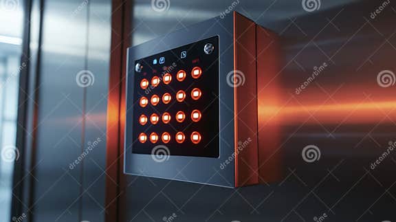 Modern Elevator Access Control Panel with Led Indicator Enhancing ...