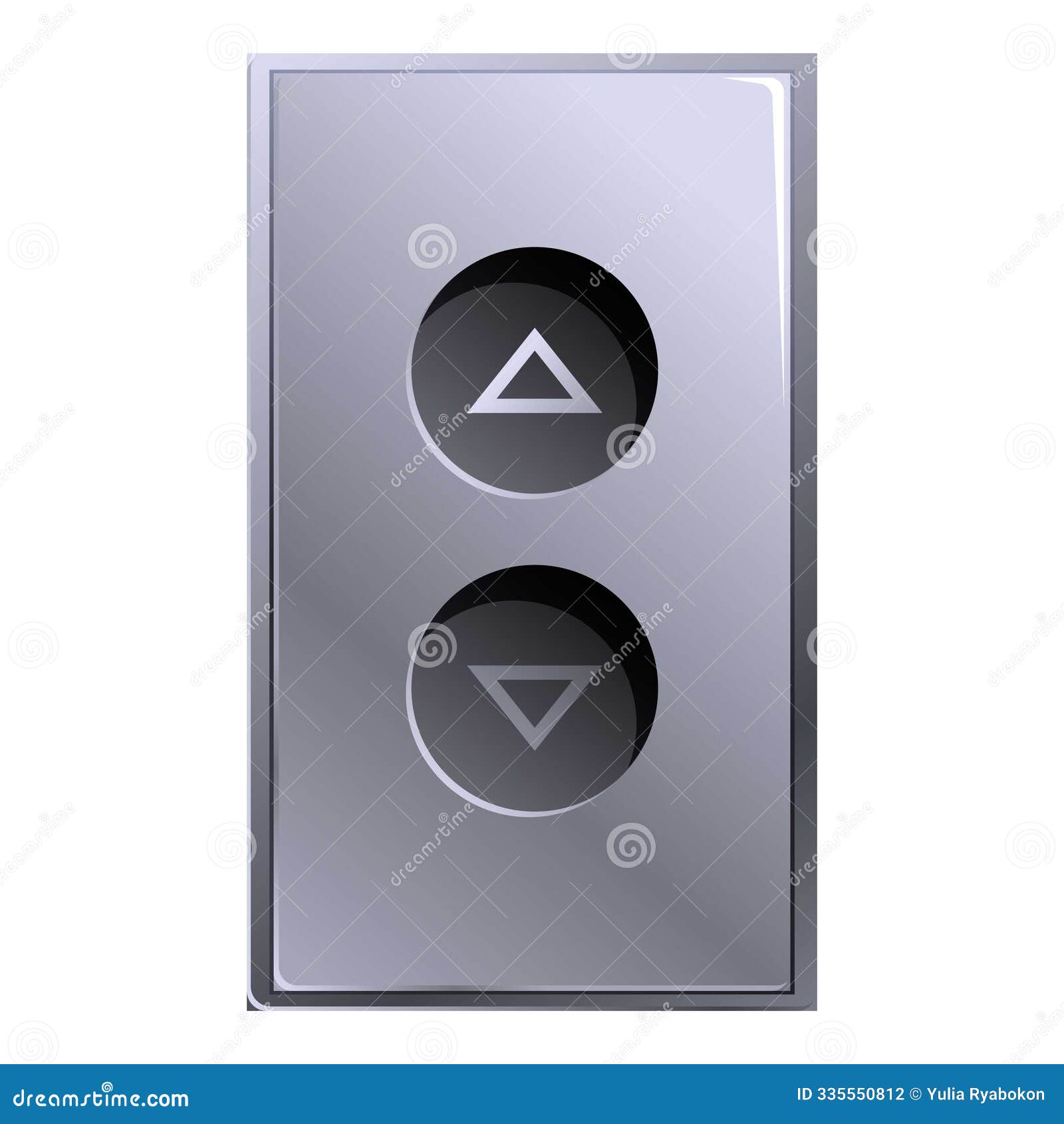 Elevator Button Panel Showing Up And Down Arrows Vector Illustration ...