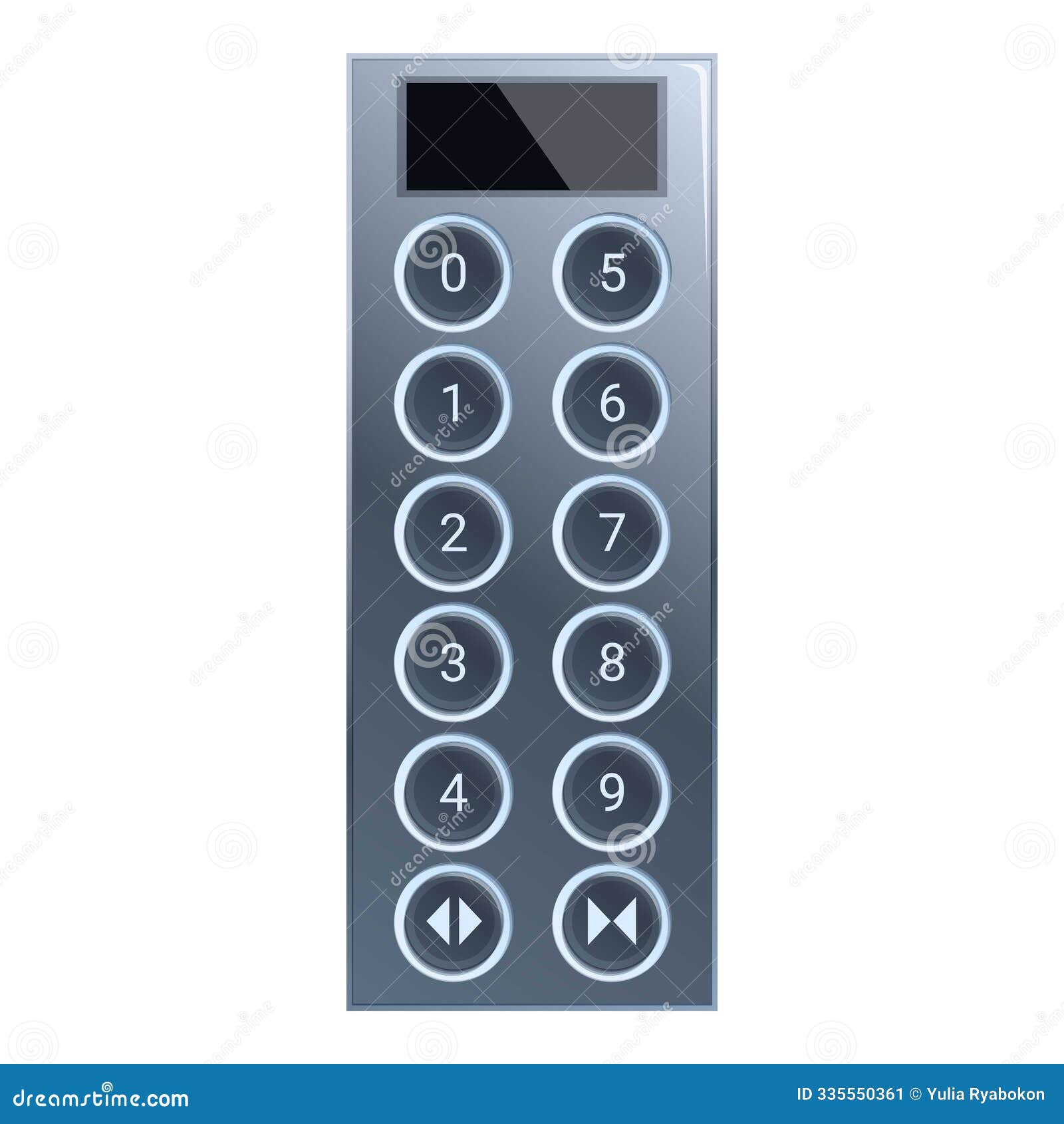 Modern Elevator Control Panel Showing Floor Buttons Stock Illustration ...