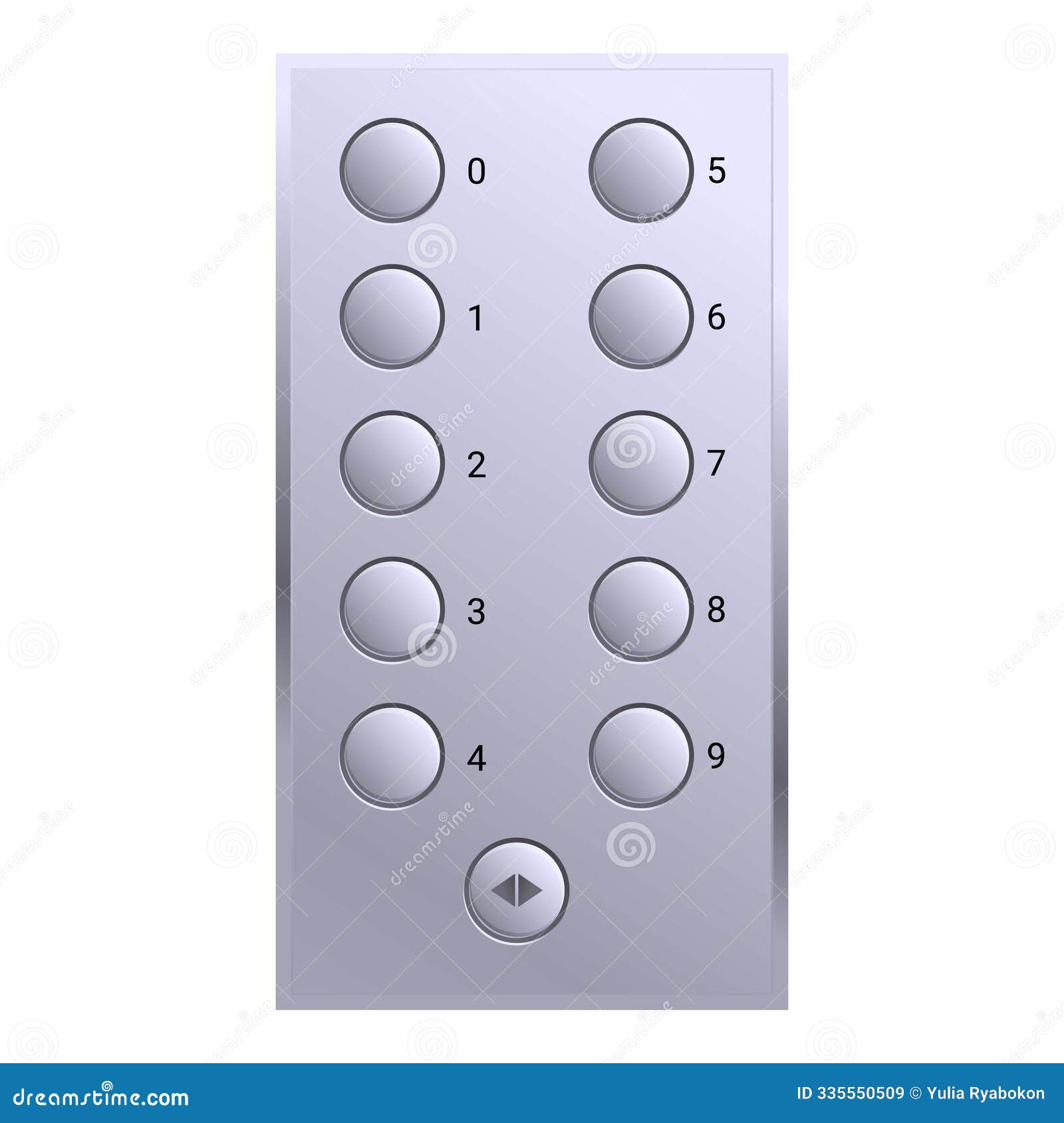 Modern Elevator Control Panel Showing Numbers Zero To Nine Stock ...