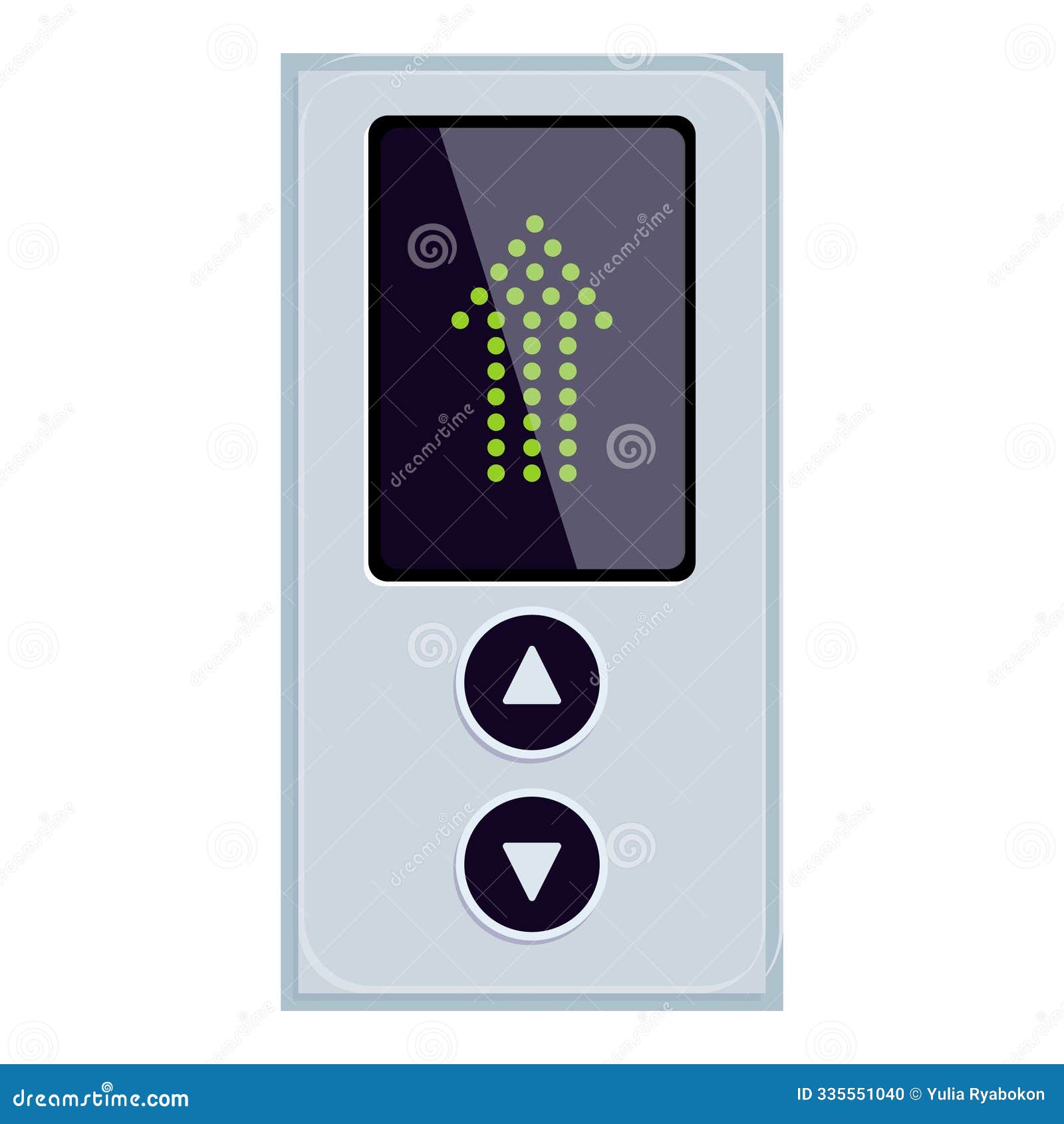 Modern Elevator Control Panel Showing Up Arrow Displaying Floor Level ...