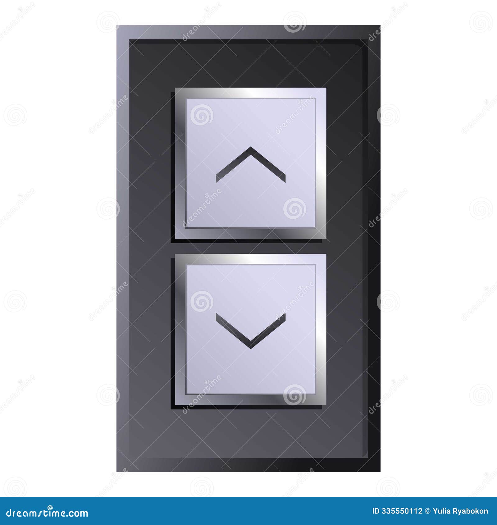 Modern Elevator Control Panel with Two Buttons Showing Up and Down ...