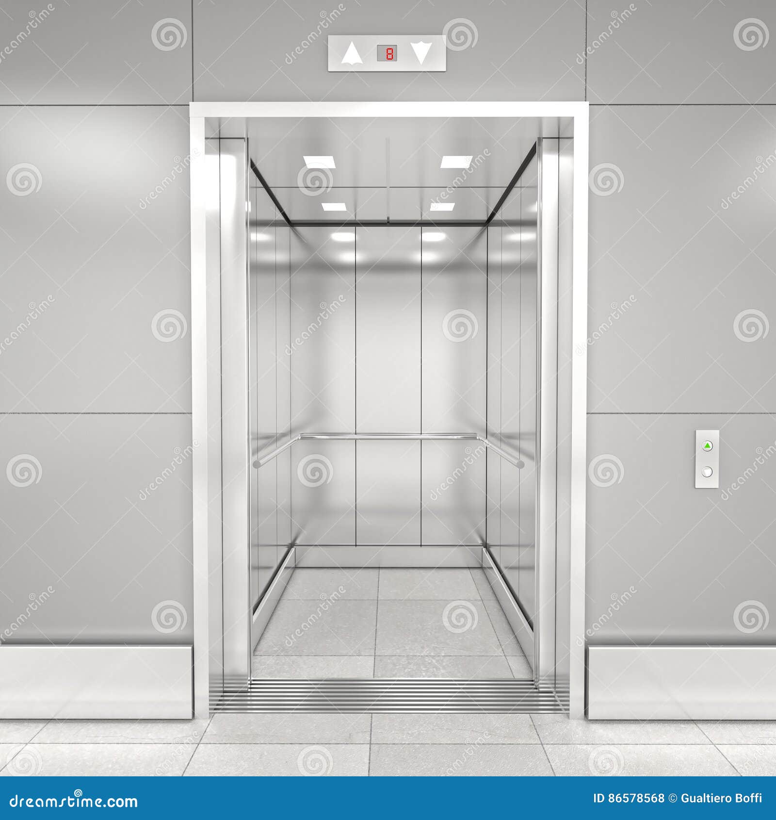 Modern elevator 3d stock illustration. Illustration of collection ...