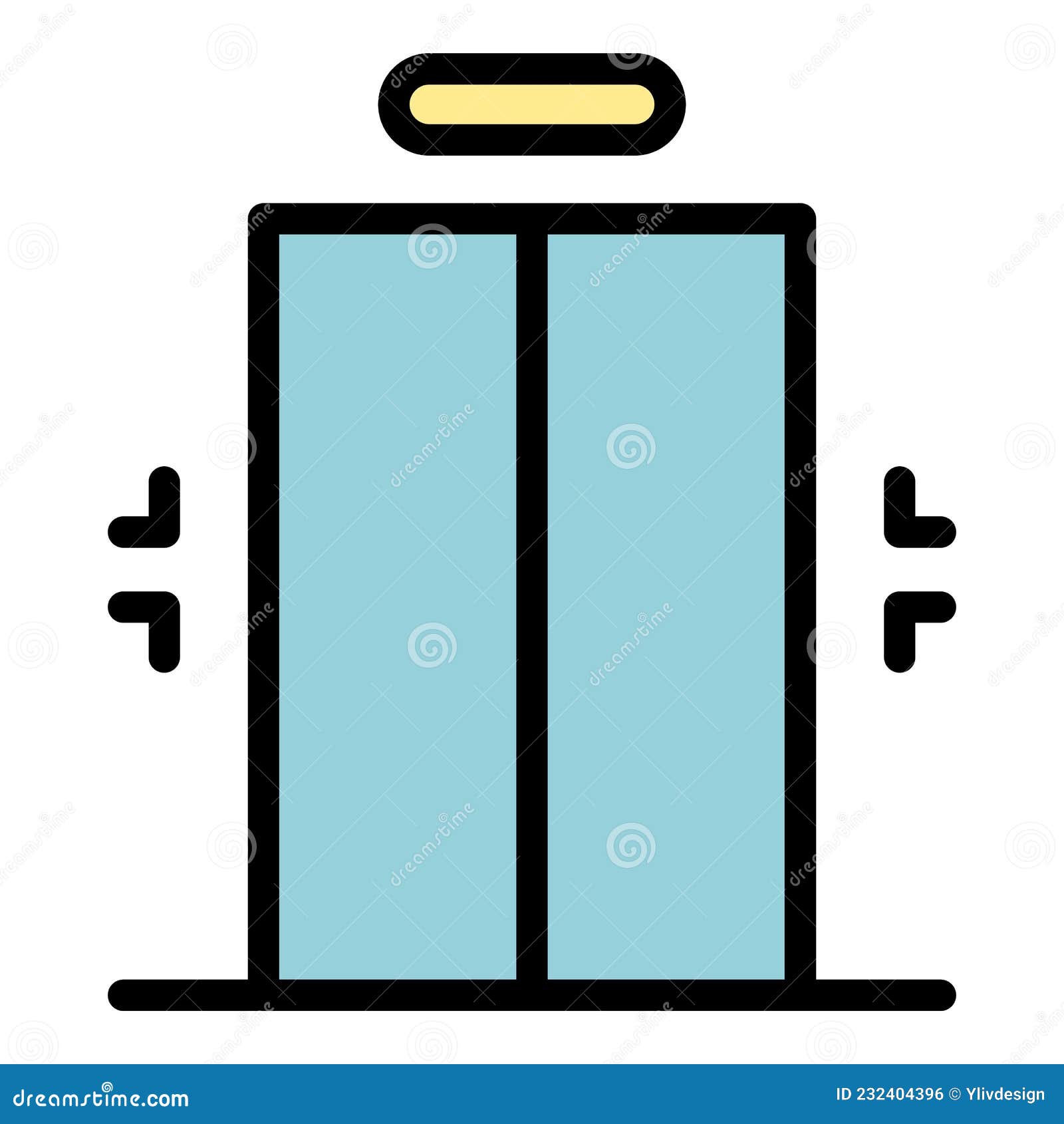 Modern Elevator Icon Color Outline Vector Stock Vector - Illustration ...