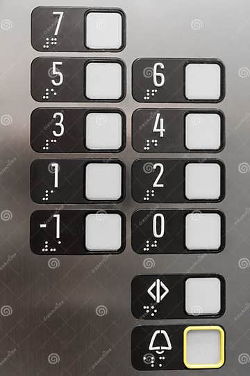 Modern Elevator Keypad Floor Level Buttons Stock Image - Image of ...
