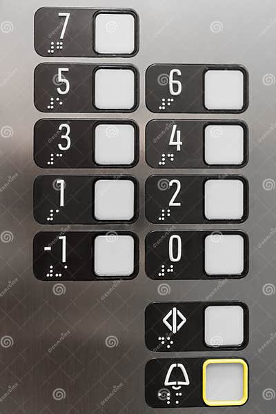 Modern Elevator Keypad Floor Level Buttons Stock Image - Image of ...
