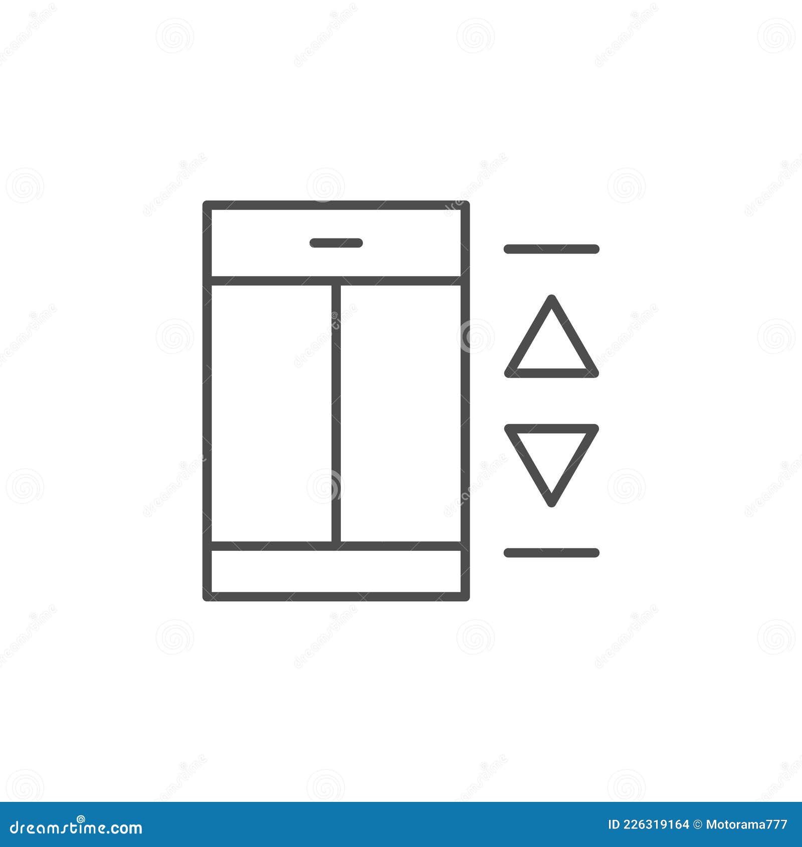 Modern Elevator Line Outline Icon Stock Vector - Illustration of ...