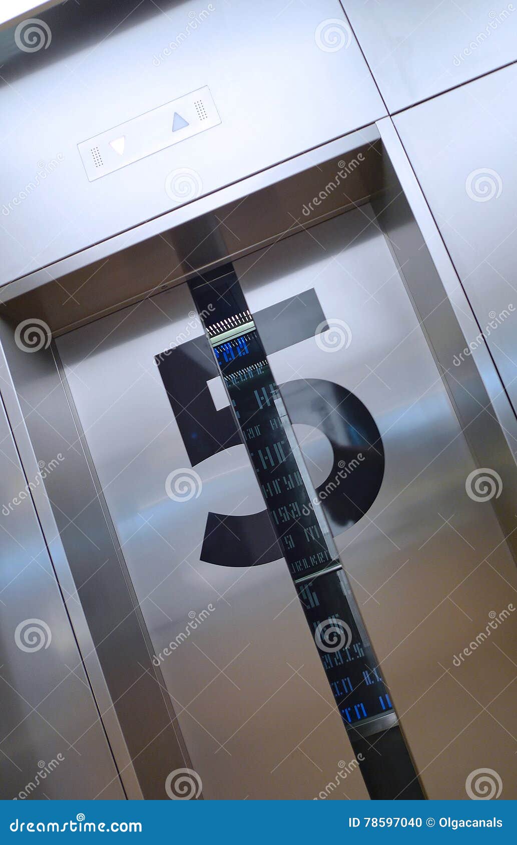 Modern Elevator Made of Metal Stock Photo - Image of reception, metal ...