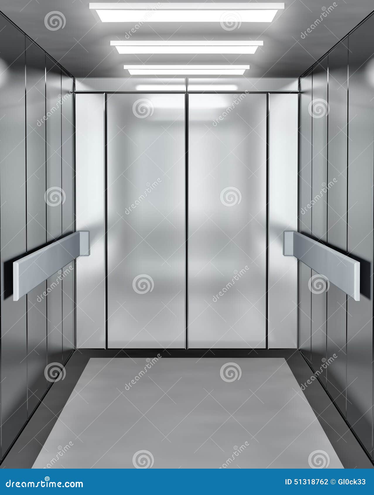 Modern Elevator with Opened Door Stock Illustration - Illustration of ...