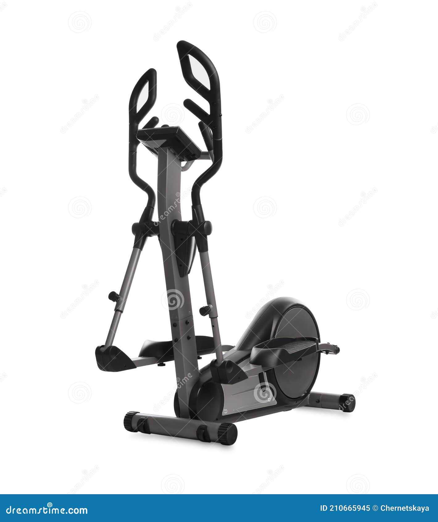 Modern Elliptical Machine Cross Trainer Isolated on White Stock Image ...