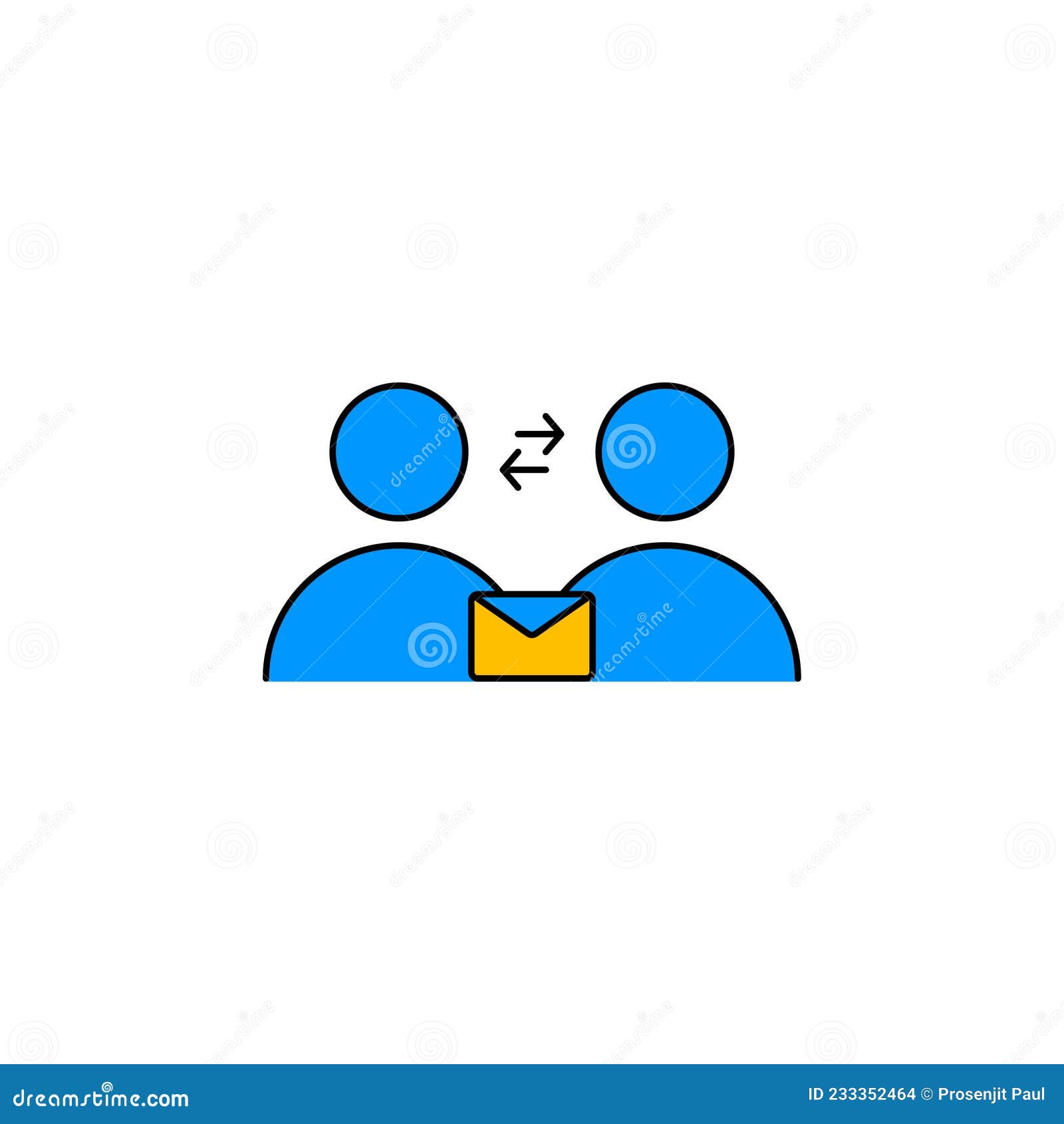 Modern Email Communication Icon Vector Stock Vector - Illustration of ...