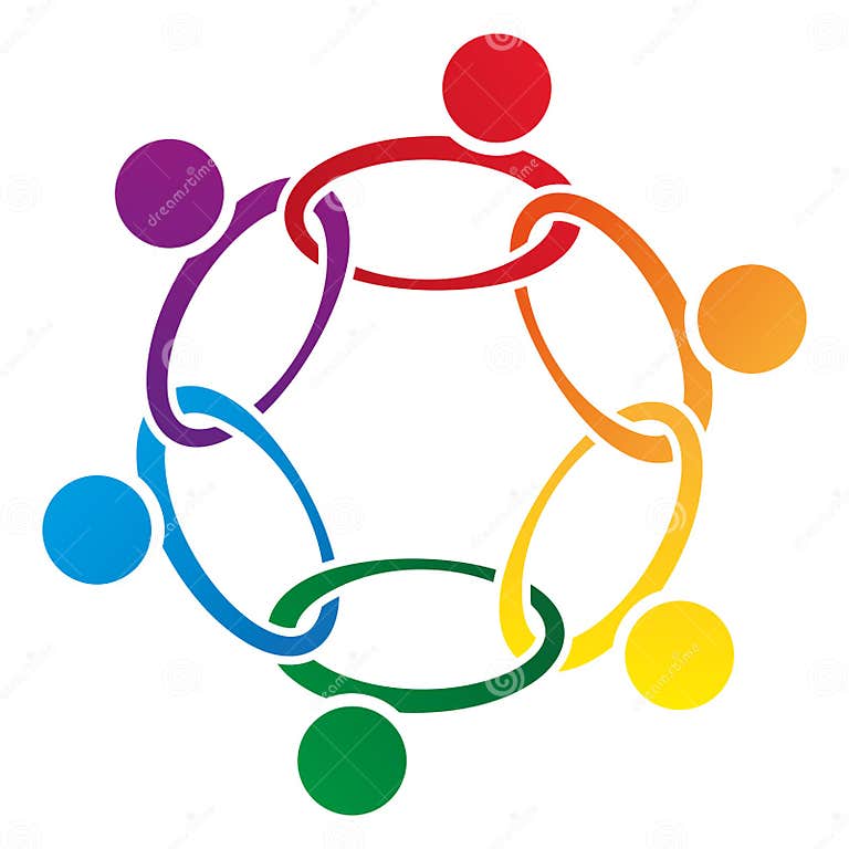 Modern Emblem of Interlinked Circles Representing Collaboration in the ...