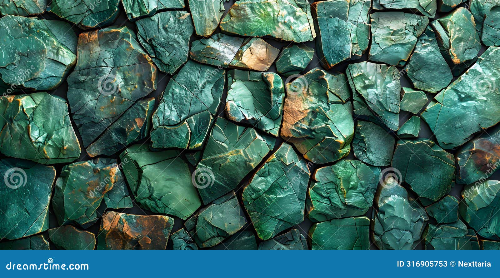Modern Emerald Green Stone Floor Texture - Flat View Stock Illustration - Illustration of ...