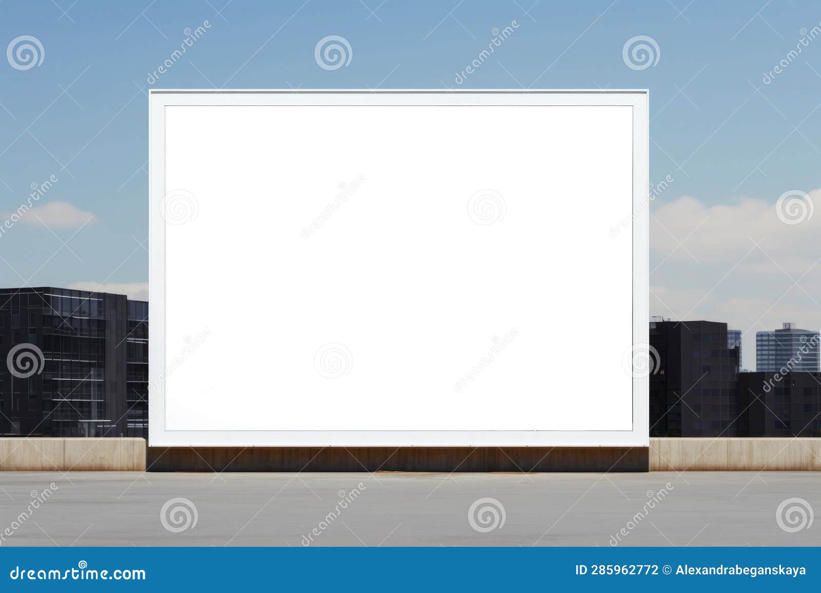 Modern Empty Advertising Billboard Stock Illustration - Illustration of ...