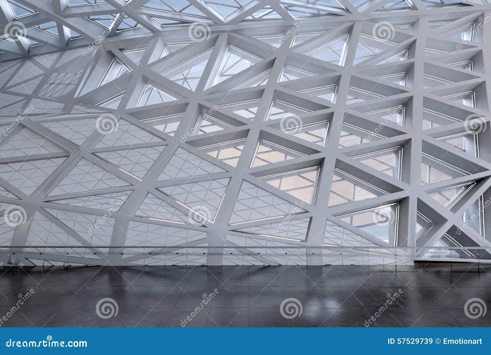 Modern Empty Atrium or Hall Interior Stock Image - Image of geometric ...