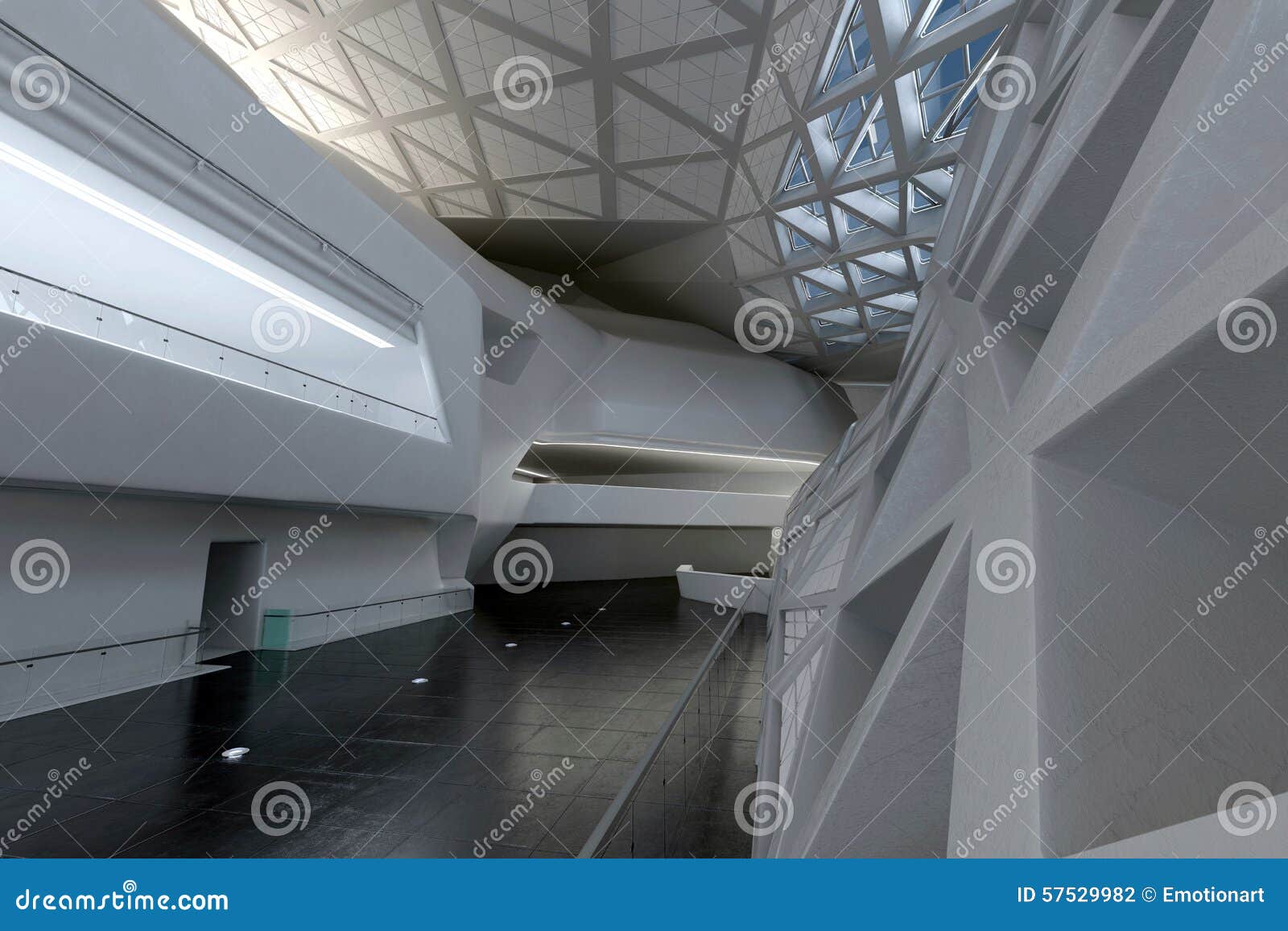 Modern Empty Atrium or Hall Interior Stock Photo - Image of modern ...