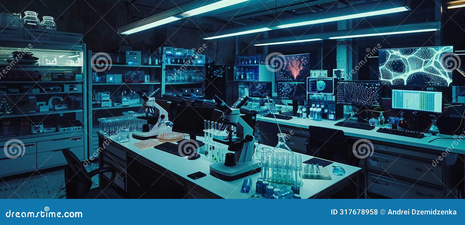 A Modern Empty Biological Applied Science Laboratory Displaying ...