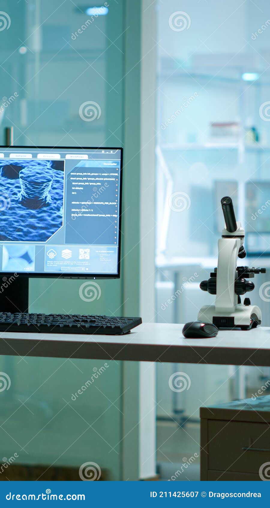 Modern Empty Biological Applied Science Laboratory Stock Image - Image ...