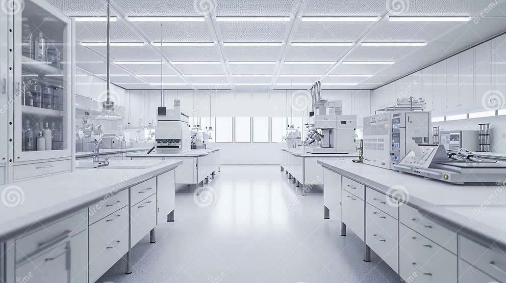 Modern Empty Biological Applied Science Laboratory with Technological ...