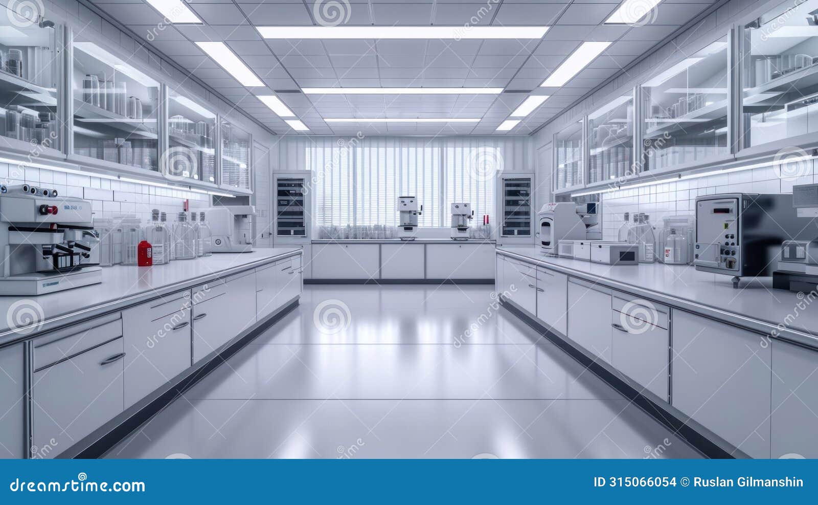 Modern Empty Biological Applied Science Laboratory with Technological ...