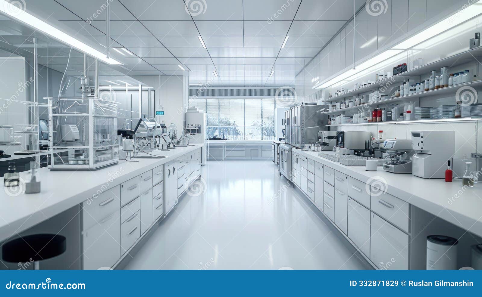 Modern Empty Biological Applied Science Laboratory with Technological ...