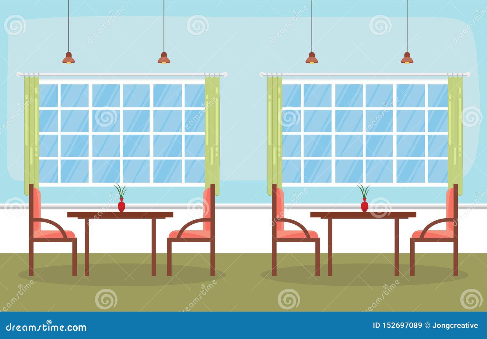 Empty Cafe Interior. Coffee Shop With White Bar Counter, Shelves And ...