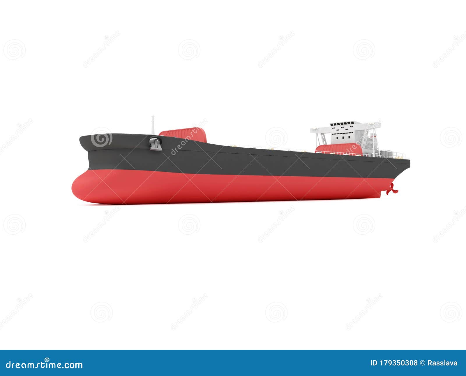 Modern Empty Cargo Tanker Ship Isolated on White Background. Stock ...