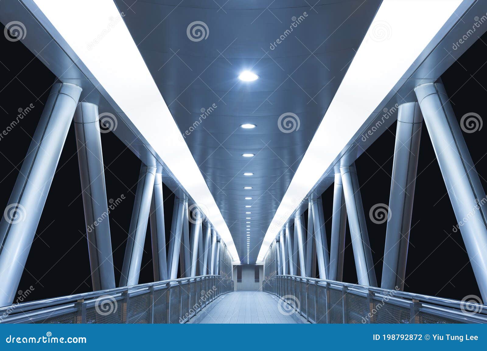 Modern foot bridge stock photo. Image of exterior, architecture - 198792872