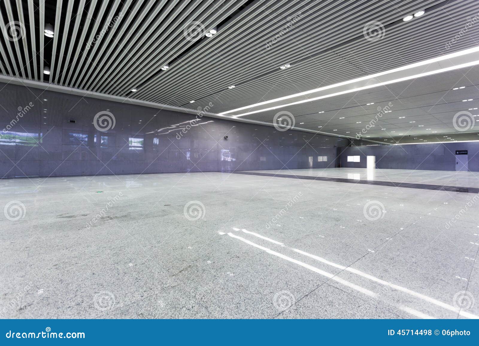 Modern empty hall inside stock photo. Image of metal - 45714498
