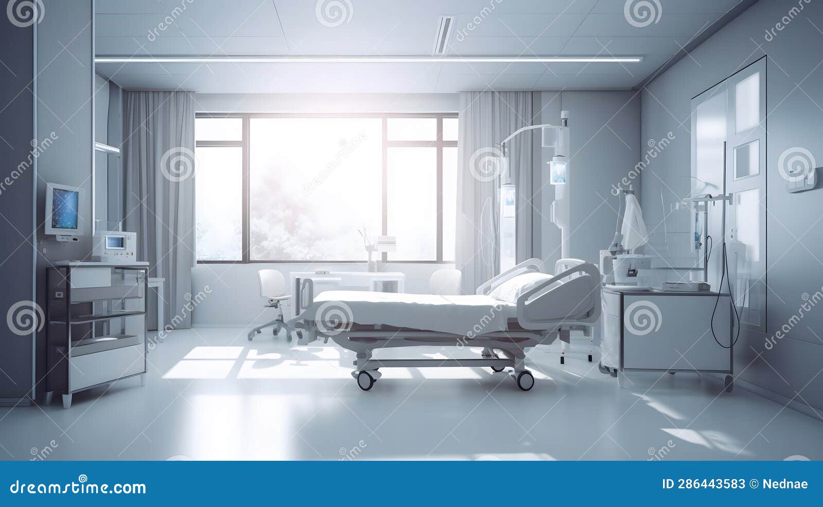 Modern Empty Hospital Room.Interior of an Empty Hospital Room Stock ...