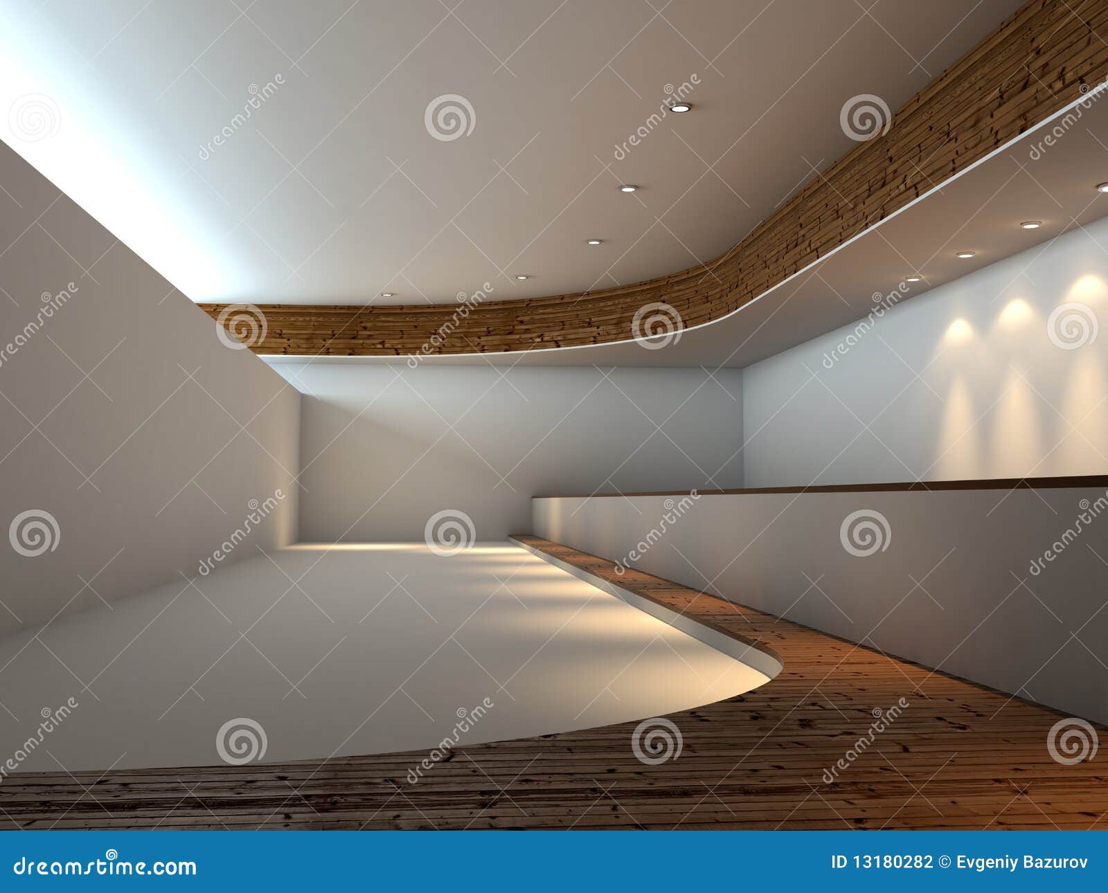 Modern empty interior stock illustration. Illustration of architecture ...
