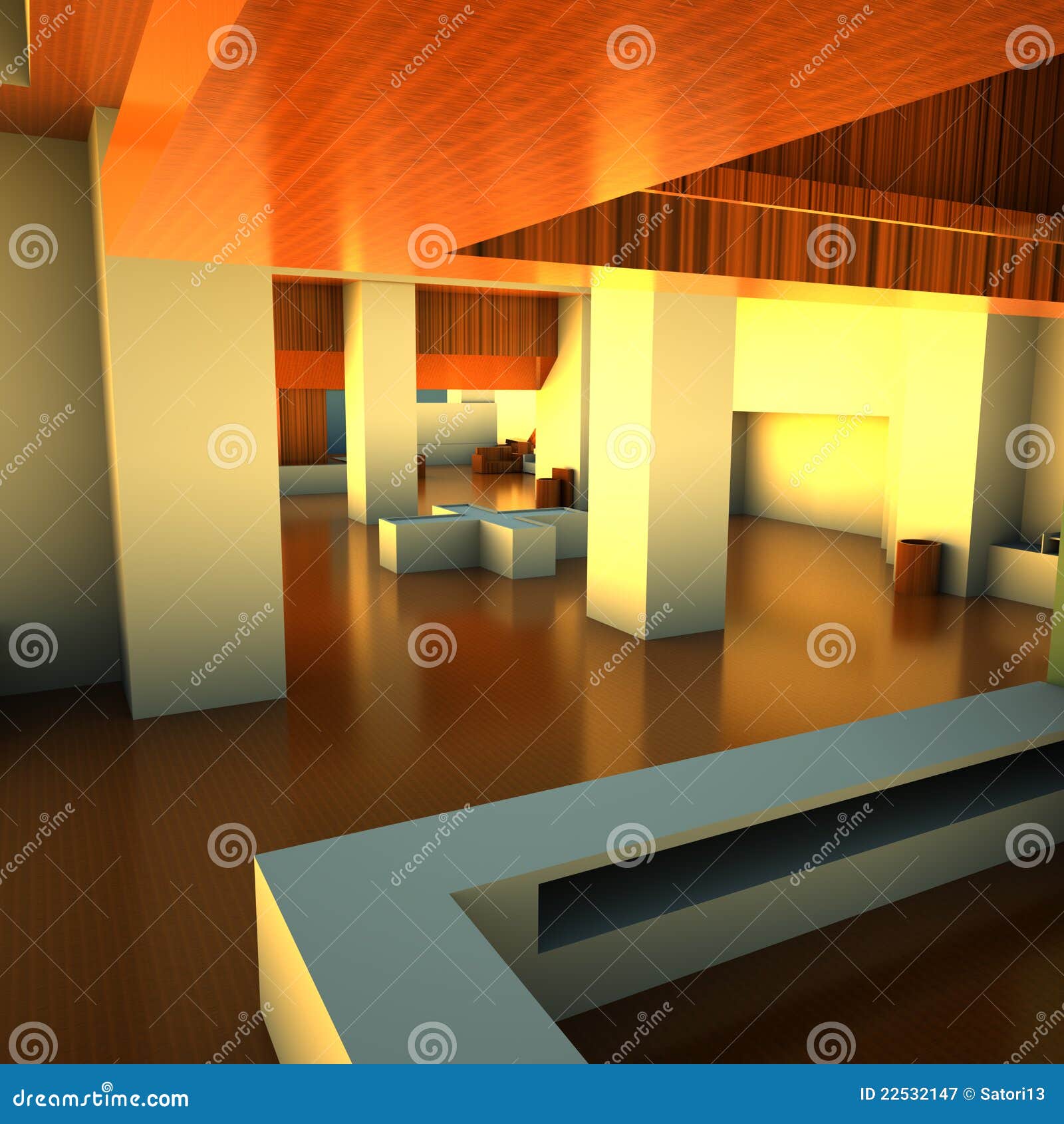 Modern empty lounge stock illustration. Illustration of shine - 22532147