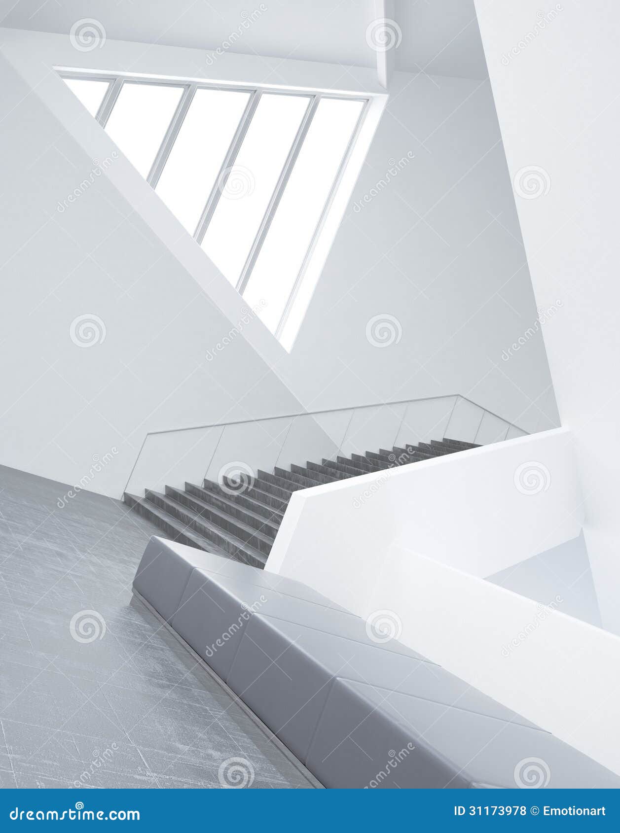 Modern Empty Minimalist Atrium | Architecture Interior Stock ...