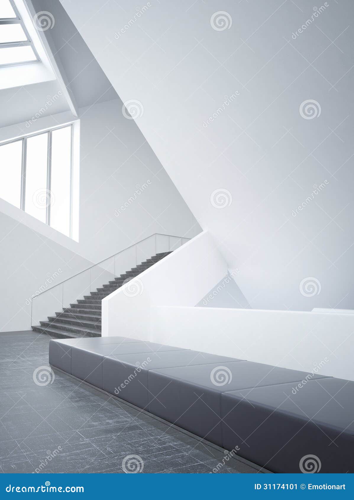 Modern Empty Minimalist Atrium | Architecture Interior Stock ...