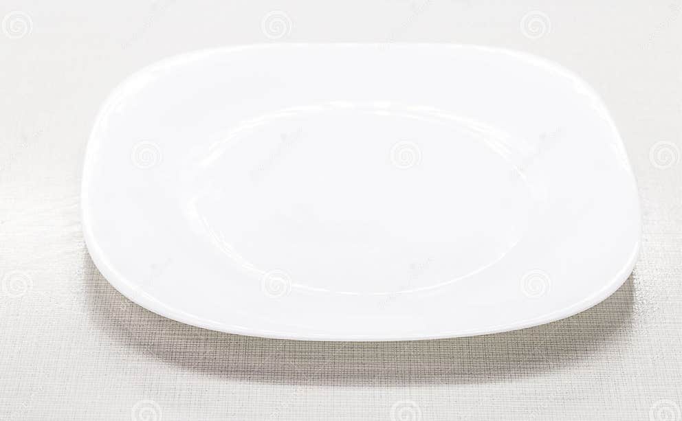 Modern Empty Plastic Plate Mockup, on Kitchen Table, Space for Text ...