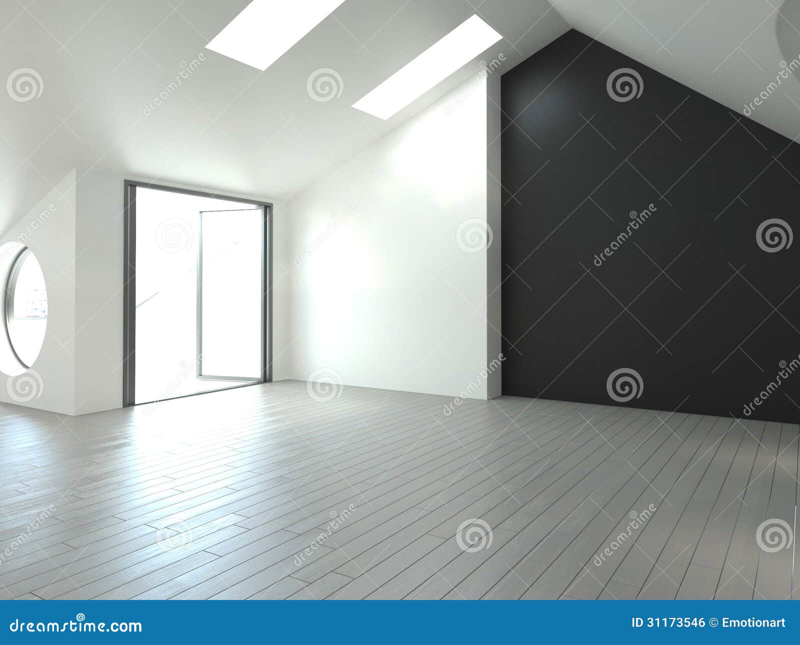 Modern Empty Room | Architecture Interior Stock Illustration ...