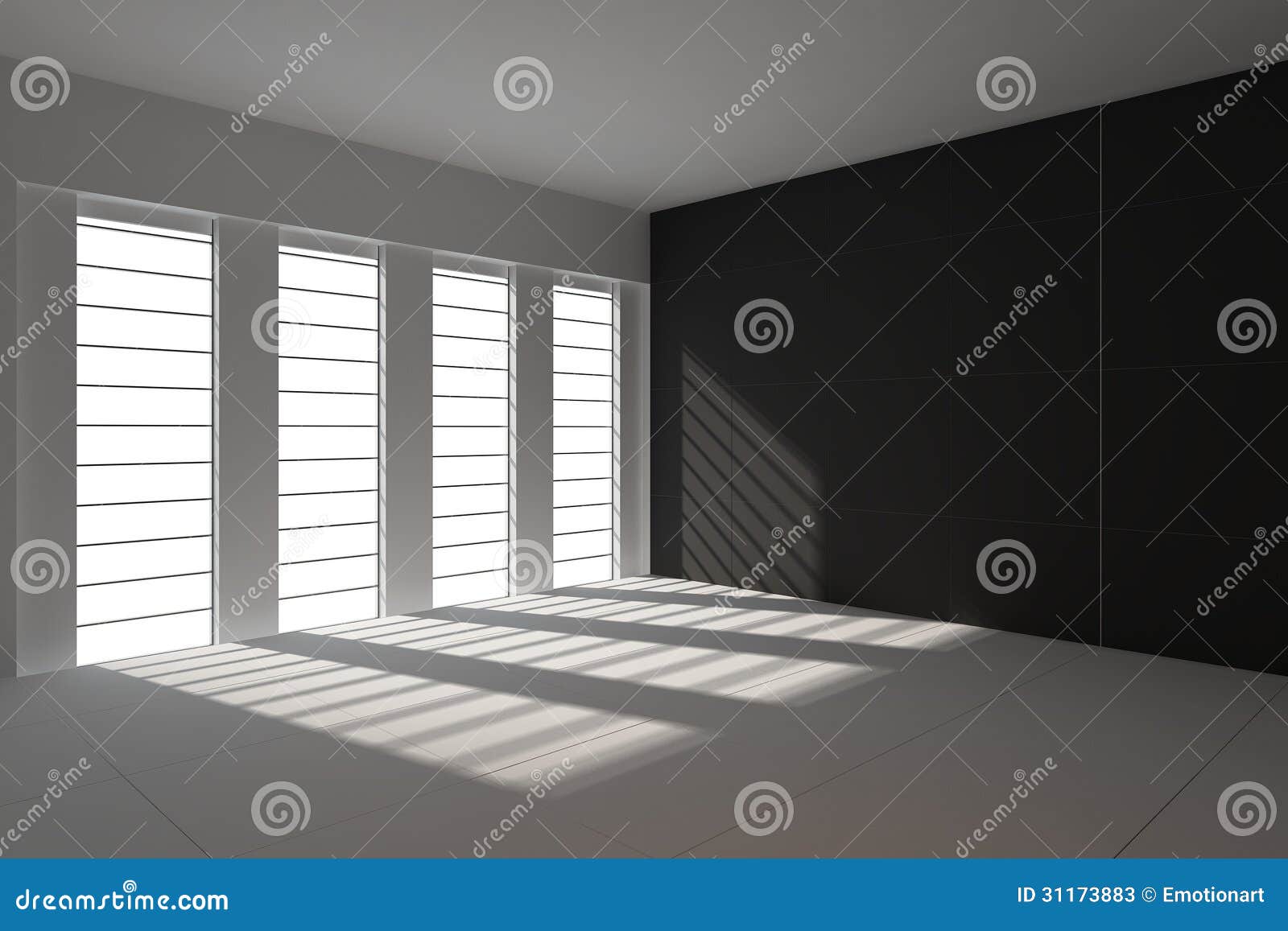 Modern Empty Room | Architecture Interior Stock Illustration ...