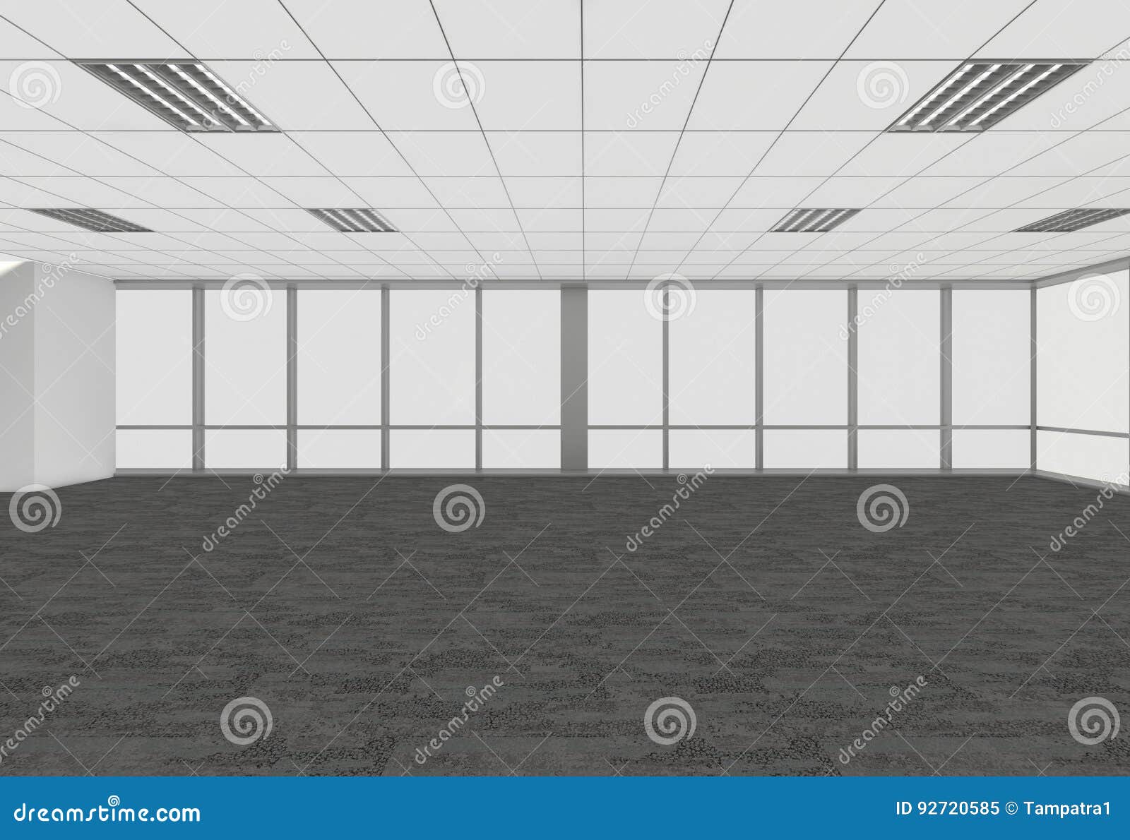 Modern Empty Room, 3d Render Interior Design, Mock Up Illustration ...