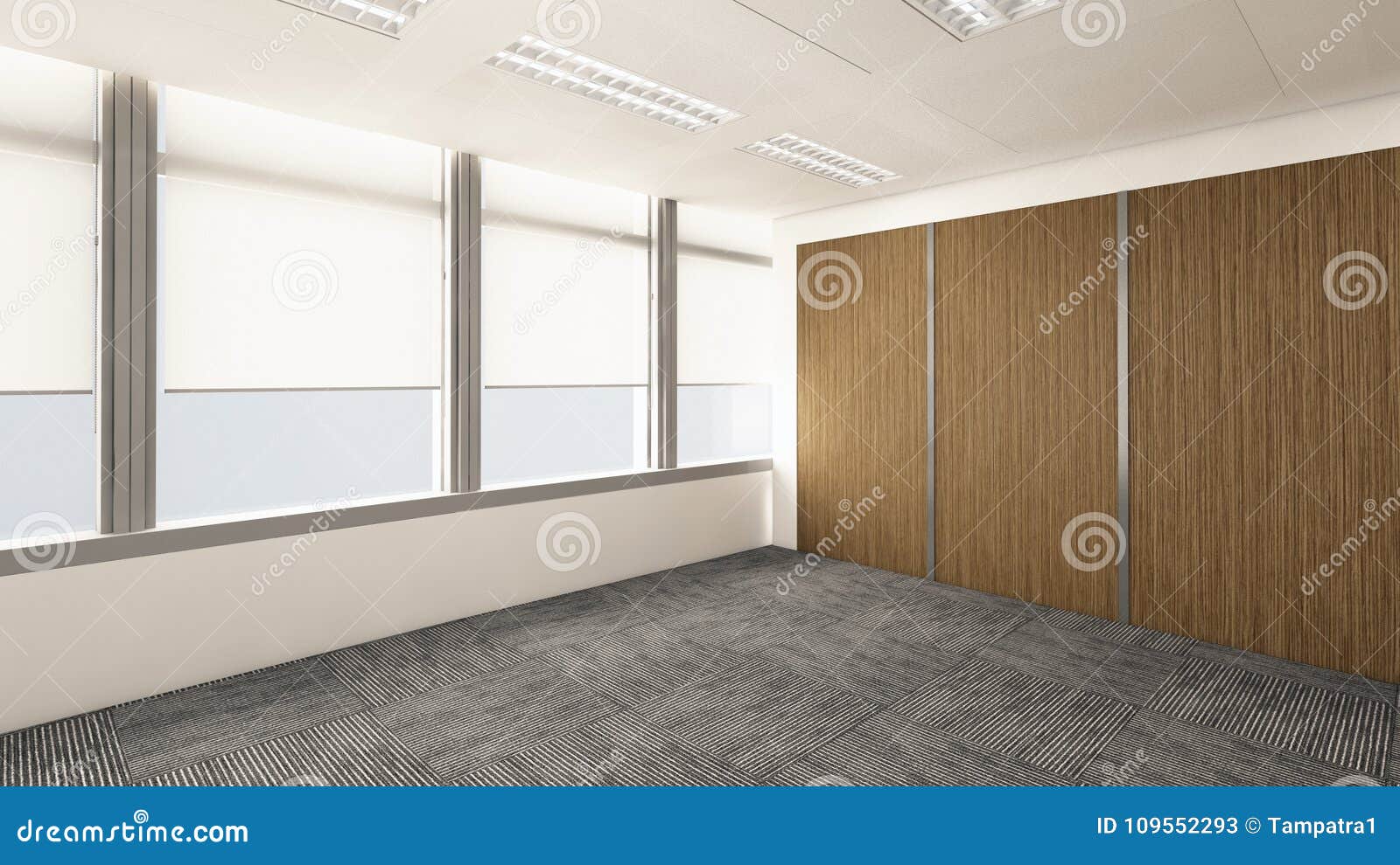 Modern Empty Room, 3d Render Interior Design, Mock Up Illustration ...